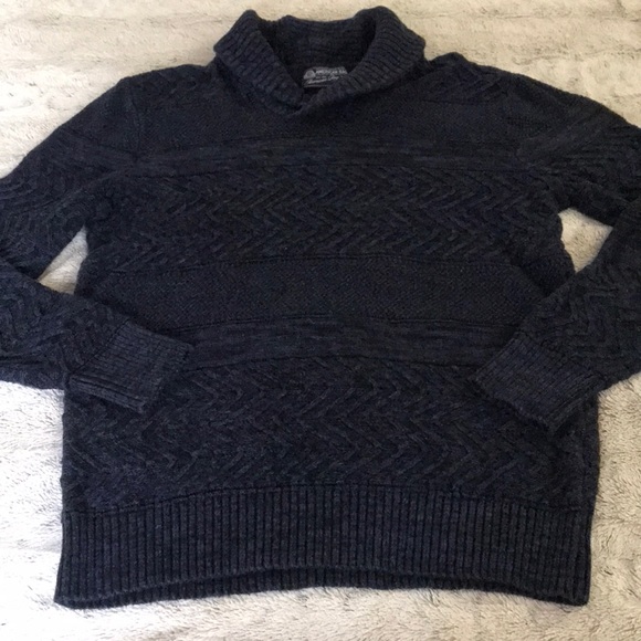 American Rag | Sweaters | Navy Blue Cable Knit Sweater L Marled Knit ...
